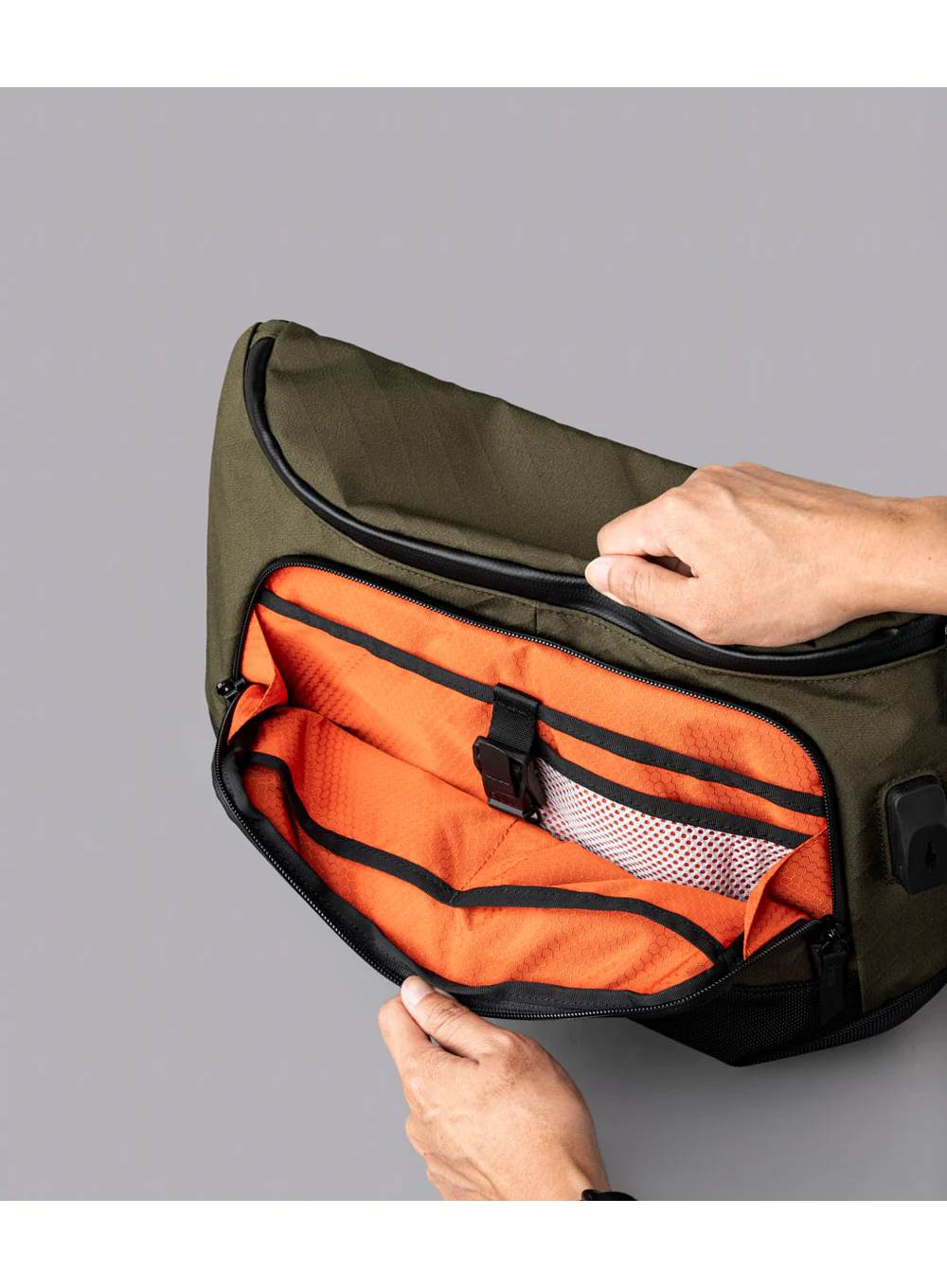 Torba crossbody Alpaka Bravo Sling Max V2 Axogrid - army green ...