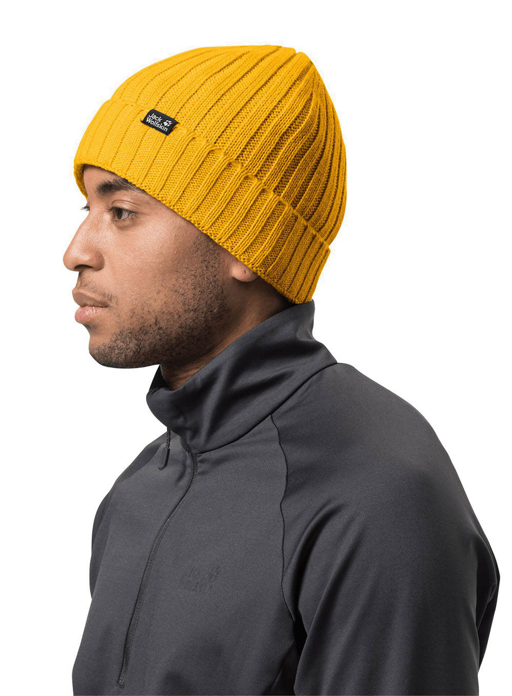 Czapka Jack Wolfskin Stormlock Rip Knit - burly yellow 1907121-3802 ...